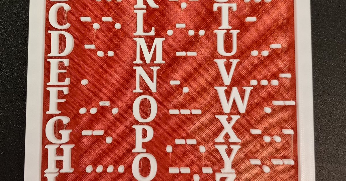 Terrific Big Morse Code Tablet by Space_Gal | Download free STL model ...