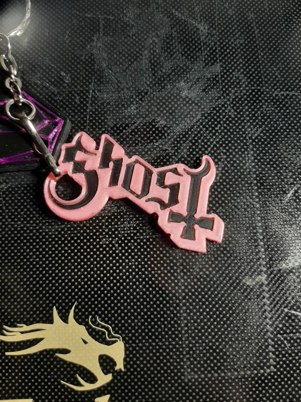 Ghost band logo keychain by Nitchy Itchy | Download free STL model ...