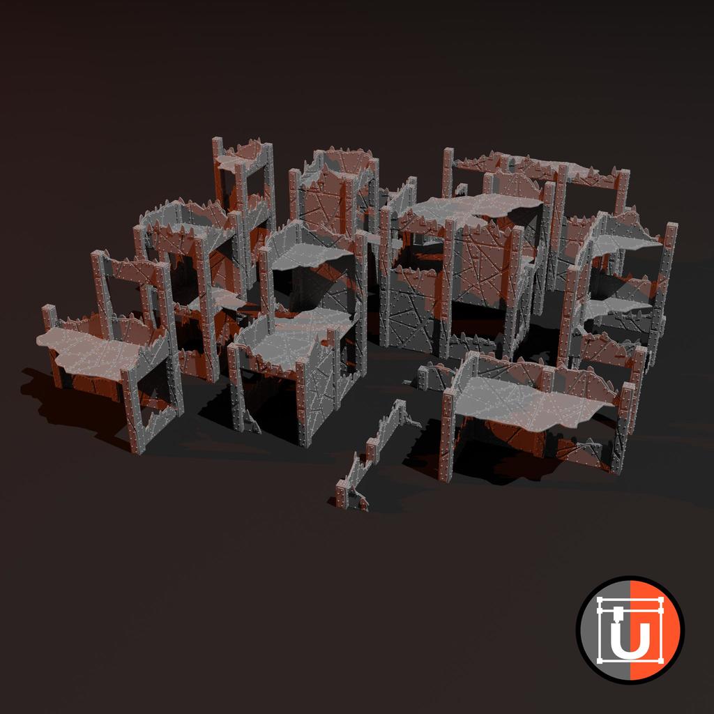 Full Ork Terrain Battlefield by Udo's 3D World | Download free STL ...