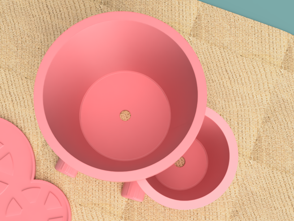 Parent and Child(ren) Plant Pot by KAKI.3D | Download free STL model ...