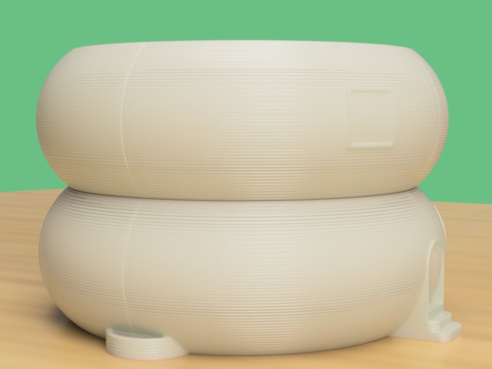 Stacked Tiny House Plant Pot by KAKI.3D | Download free STL model ...