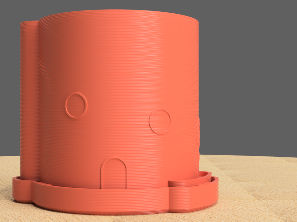 Flower Tiny House Plant Pot by KAKI.3D | Download free STL model ...