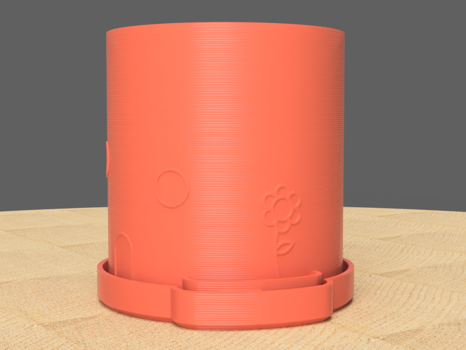 Flower Tiny House Plant Pot by KAKI.3D | Download free STL model ...