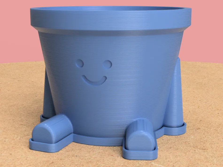 Smiley Guy Plant Pot by KAKI.3D | Download free STL model | Printables.com