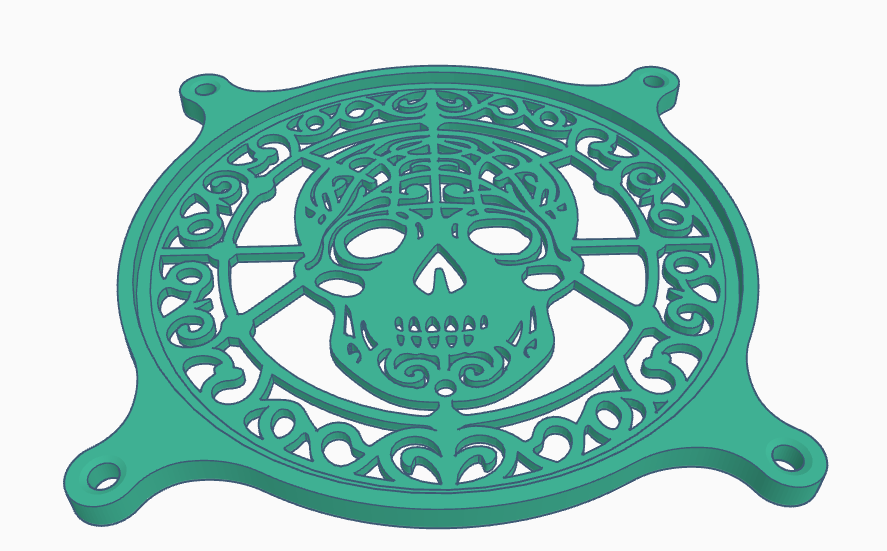 Fan cover: Skull 1 (120 mm) by Nina Máčová | Download free STL model ...