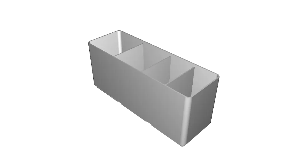 Gridfinity 1x3 cup tall with dividers by ertab | Download free STL ...