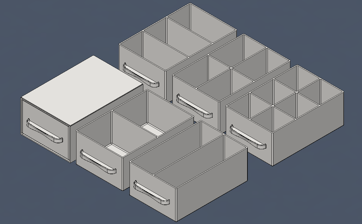 Print friendly small modular drawer system by jattie | Download free ...