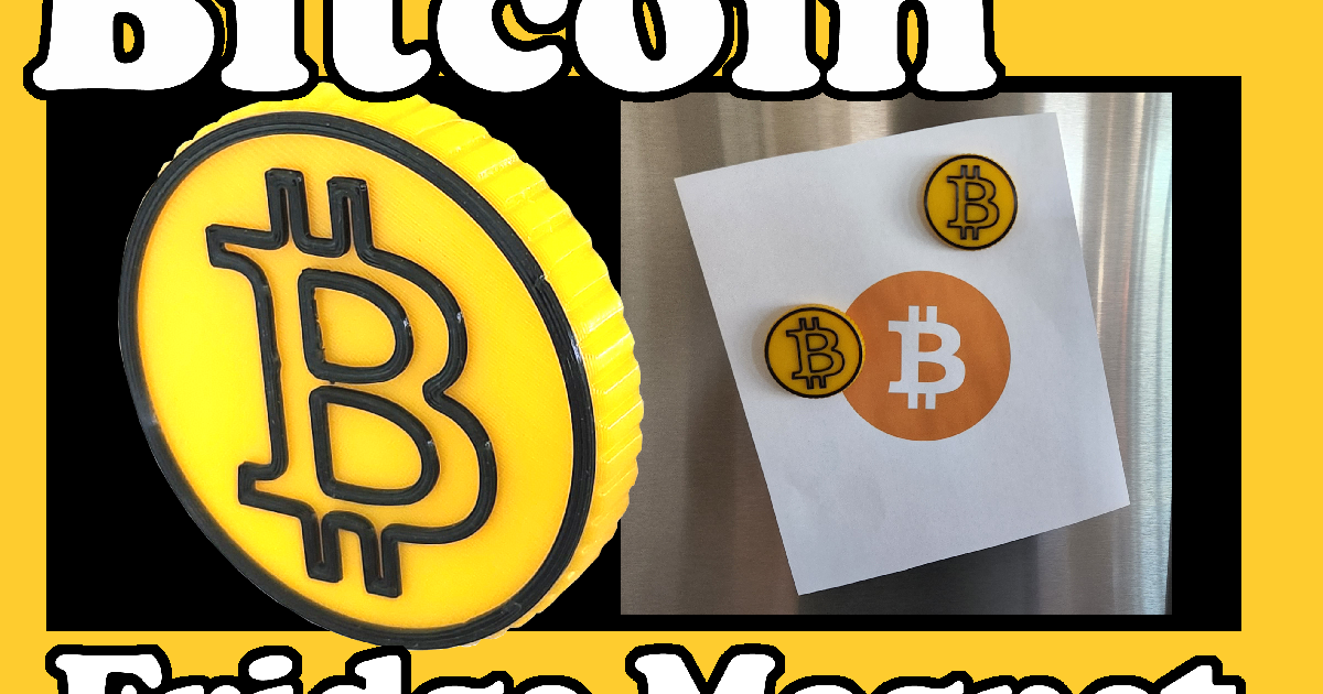 Bitcoin Fridge Magnet by iqless | Download free STL model | Printables.com