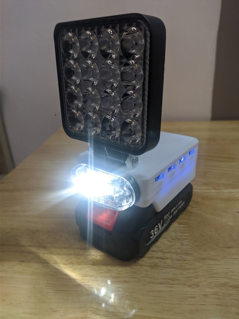 Makita Battery 5V USB QC3 LED Spot Light XT60 DC by firepower ...