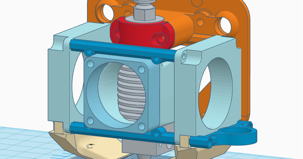 E3D V6 Mount Geeetech A10 A10M A20 A20M by firepower | Download free ...