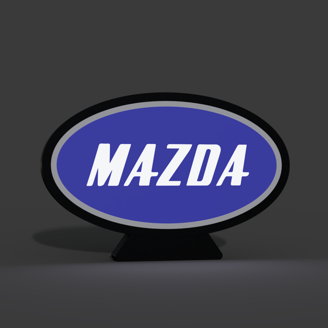 Mazda Vintage Sign Lightbox LED Lamp by braga3dprint | Printables Store