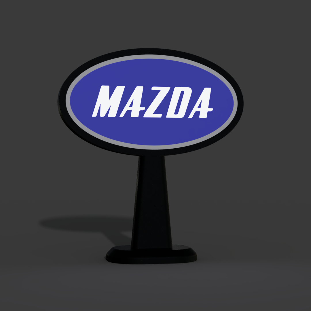Mazda Vintage Sign Lightbox LED Lamp by braga3dprint | Printables Store