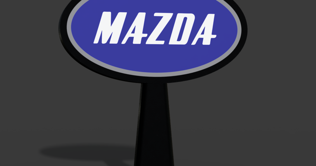Mazda Vintage Sign Lightbox LED Lamp by braga3dprint | Printables Store