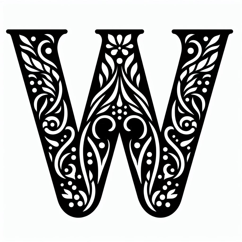 standing initial: letter W by Nina Máčová | Download free STL model ...