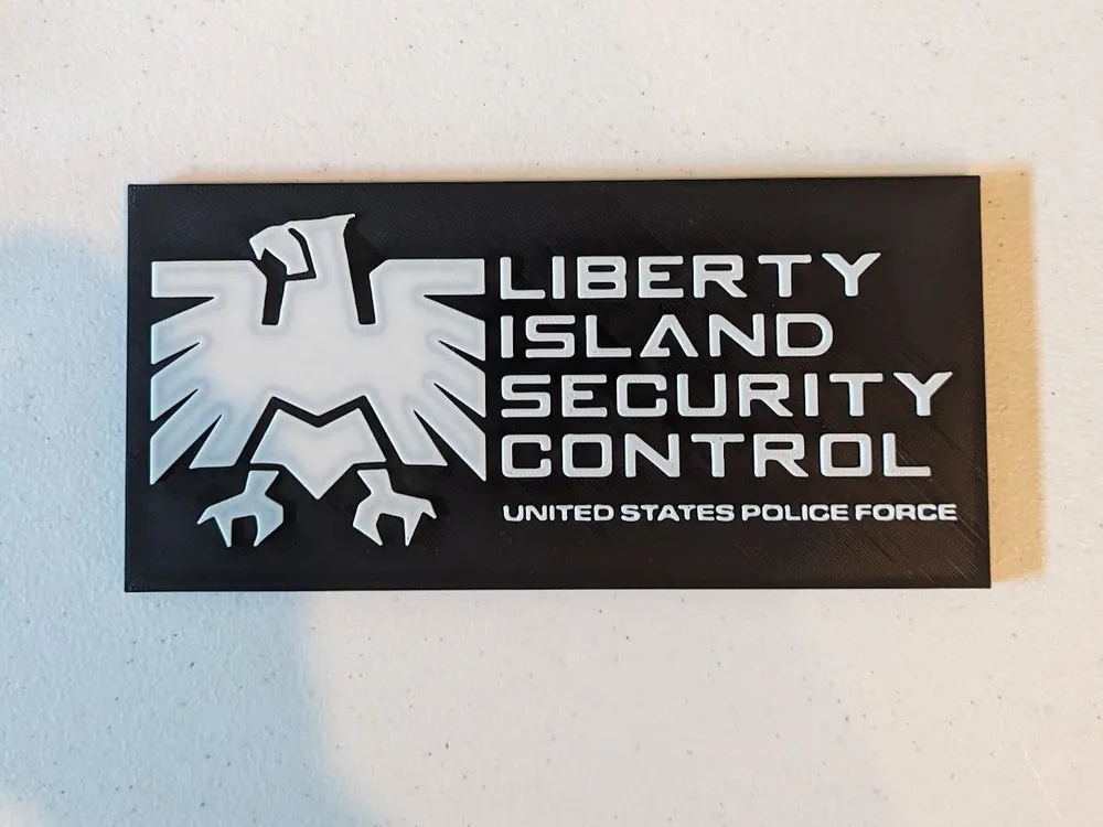 Liberty Island Security Control Sign by Design•Slice•Print Studio ...