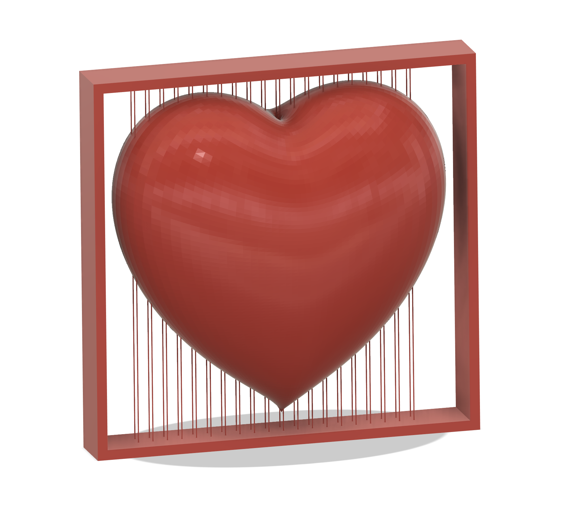 Heart - String art display (fusion360) by mosselini1 | Download free ...