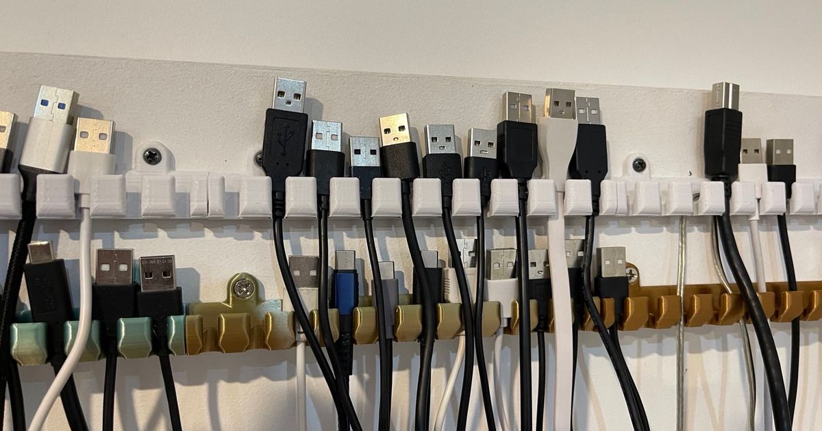 USB Cable Rack by McTainsh | Download free STL model | Printables.com