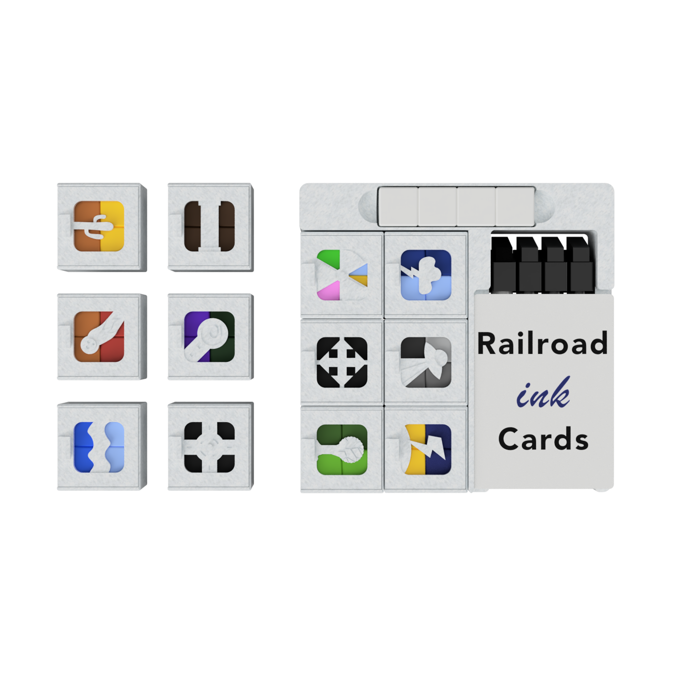 Railroad Ink Board Game Insert Version 2 by Print3D Pilot | Download ...
