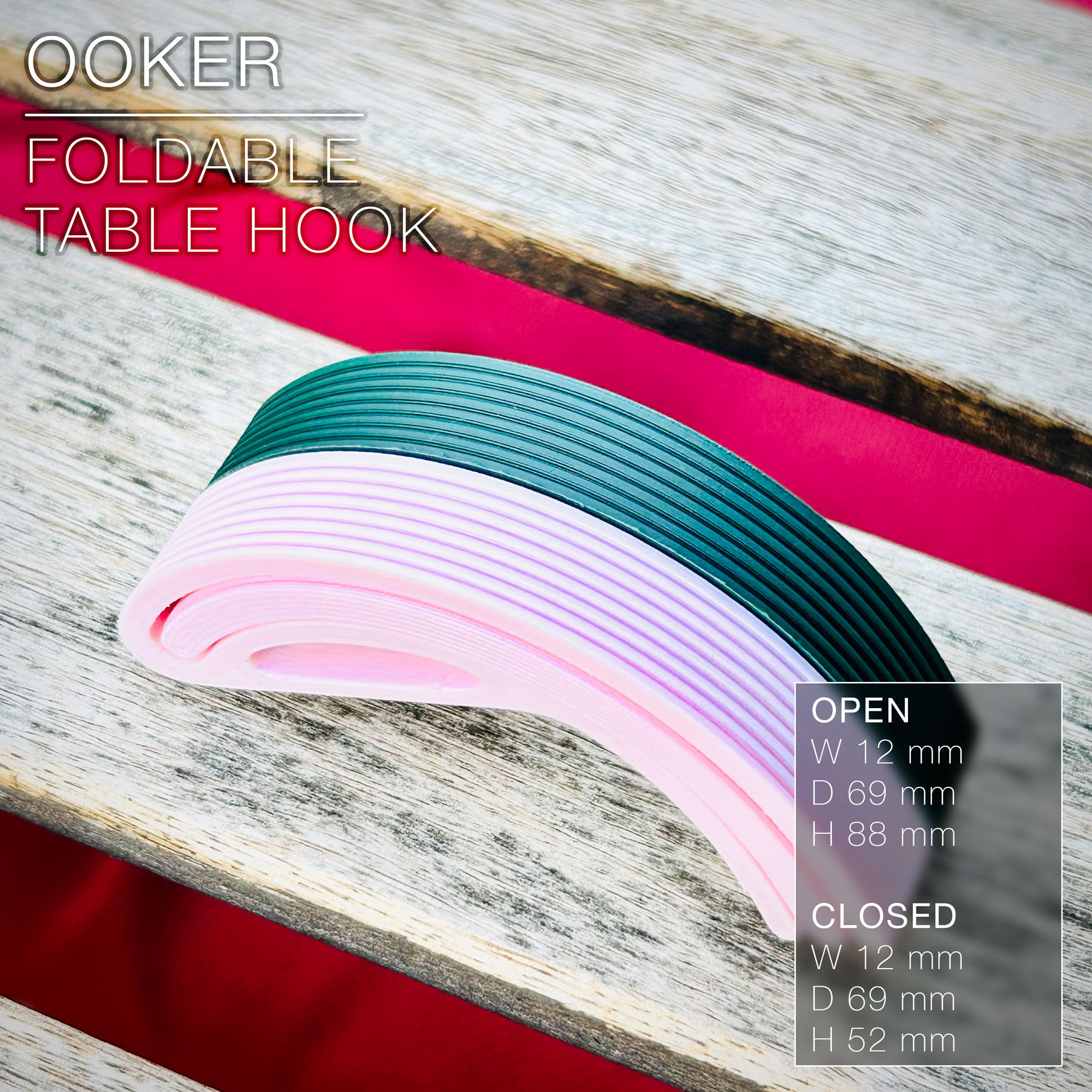 OOKER | foldable table hook, print-in-place by Charles Regaud ...