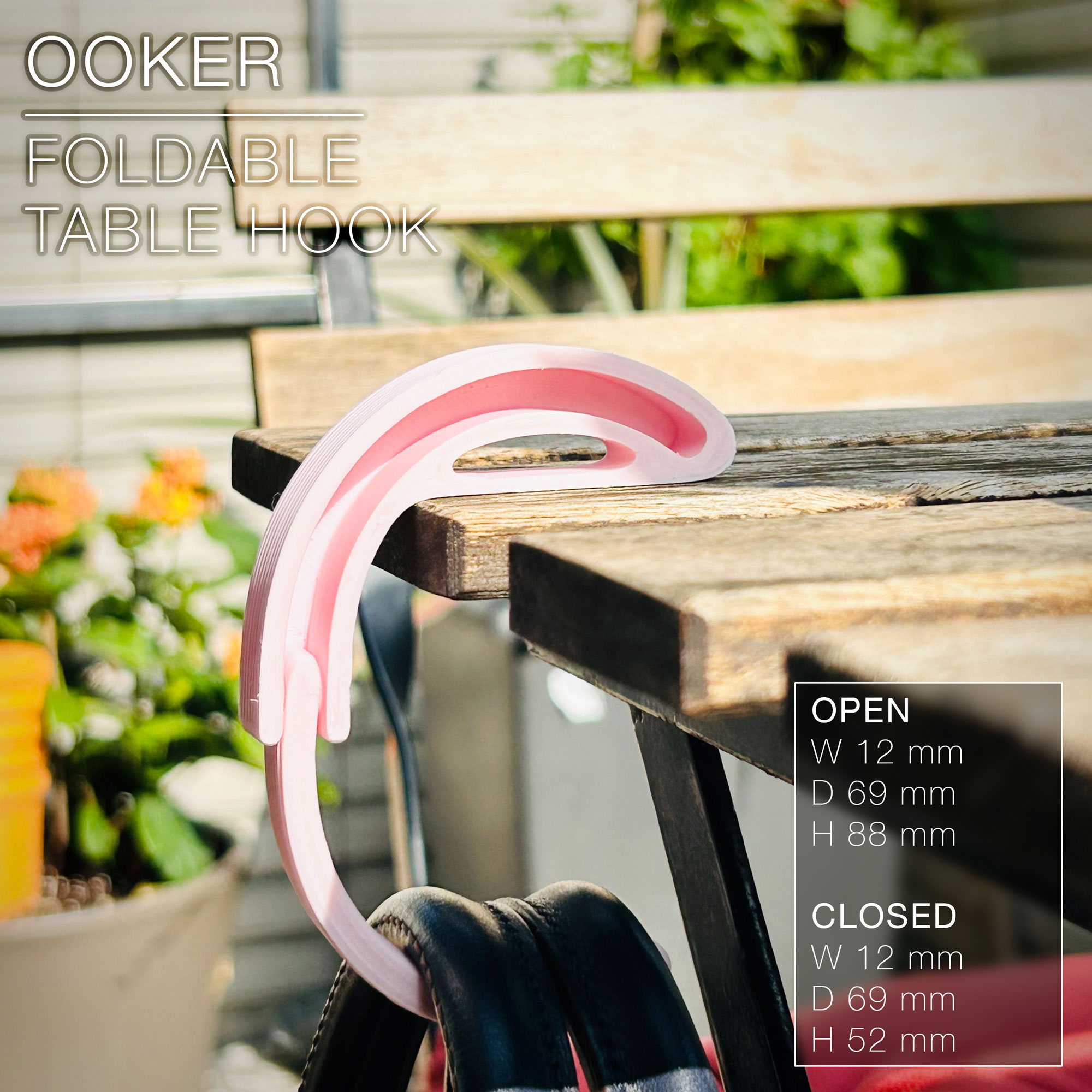 OOKER | foldable table hook, print-in-place by Charles Regaud ...