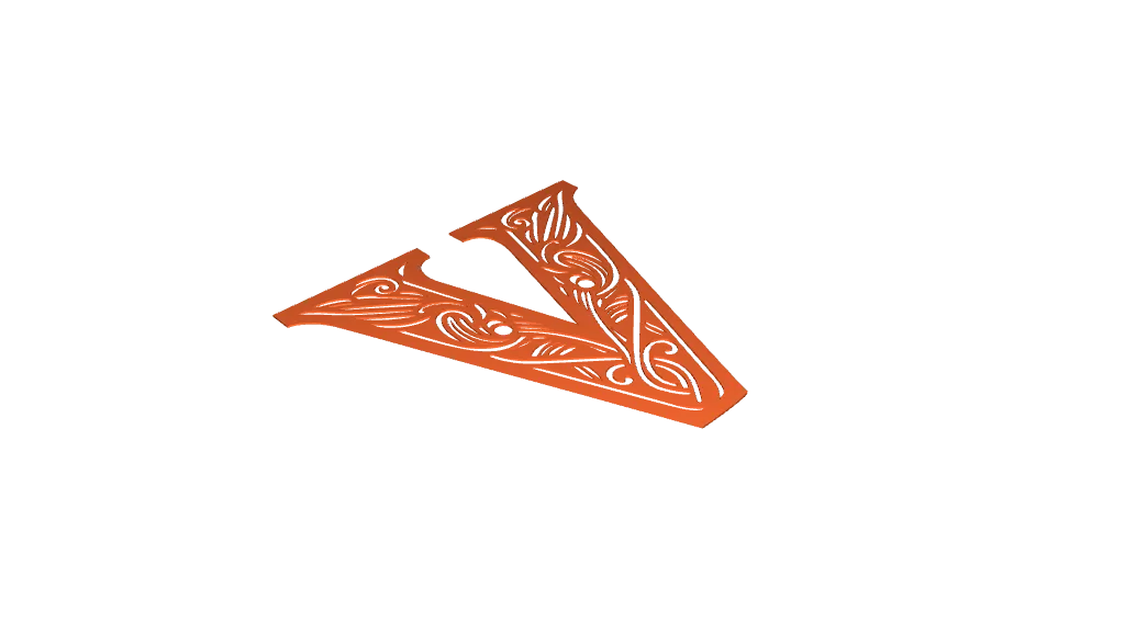 Stencil: letter V by Nina Máčová | Download free STL model | Printables.com