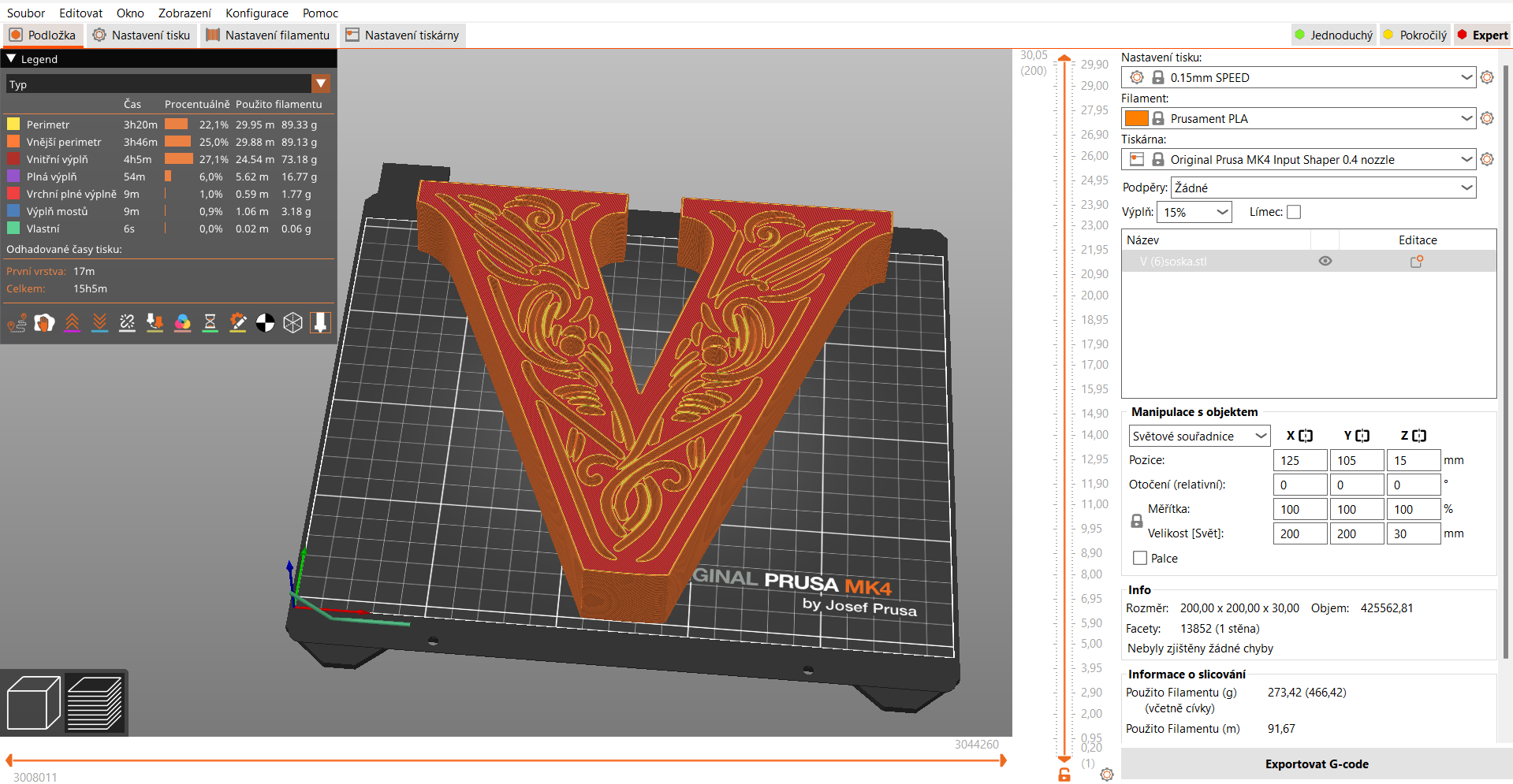 standing initial: letter V by Nina Máčová | Download free STL model ...