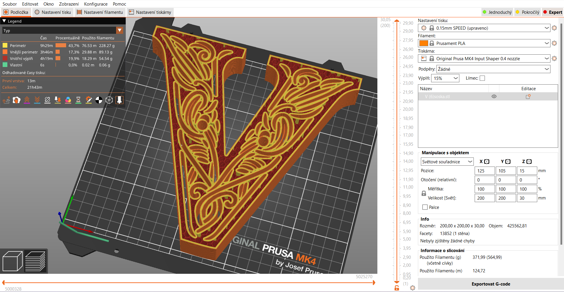 standing initial: letter V by Nina Máčová | Download free STL model ...