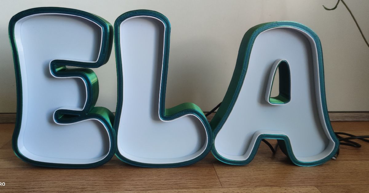 Namenslampe Ela, LED by C B | Download free STL model | Printables.com