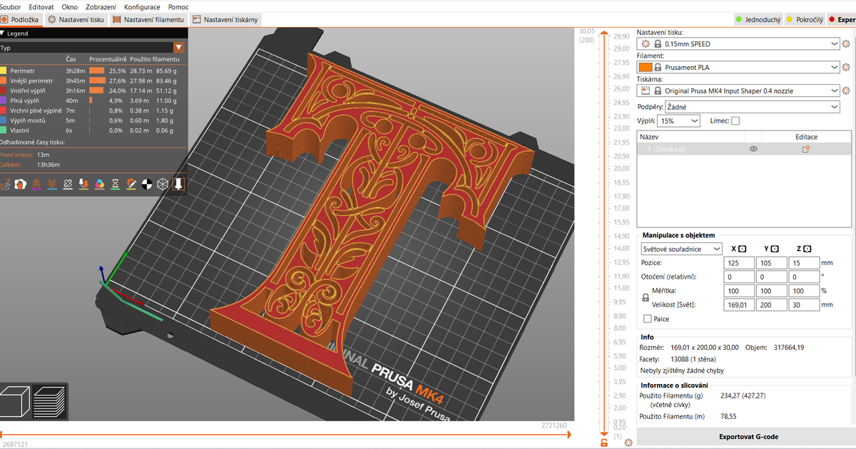 standing initial: letter T by Nina Máčová | Download free STL model ...