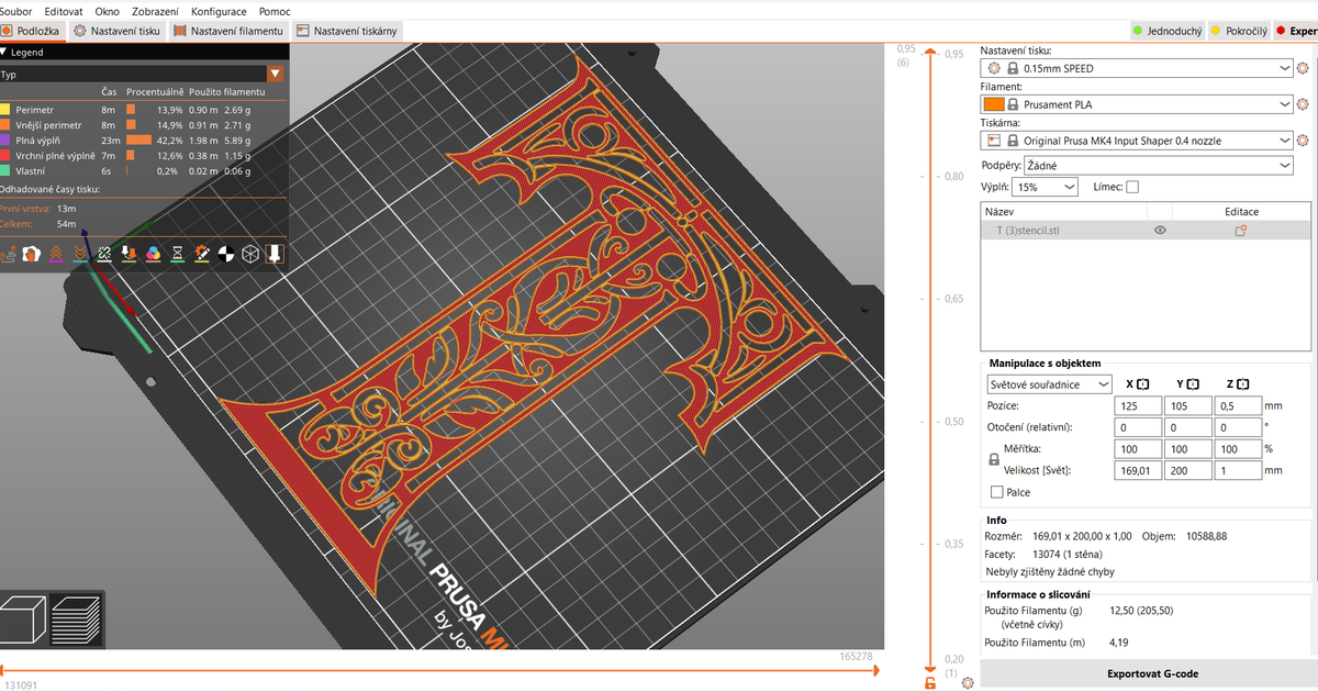Stencil: letter T by Nina Máčová | Download free STL model | Printables.com