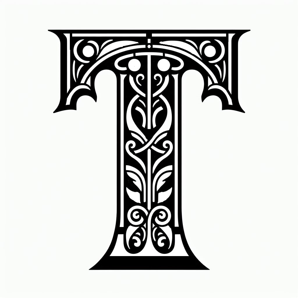 Stencil: letter T by Nina Máčová | Download free STL model | Printables.com