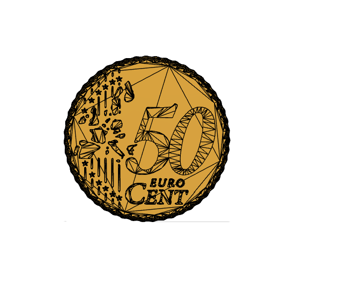 50 cent coin by Pavio | Download free STL model | Printables.com