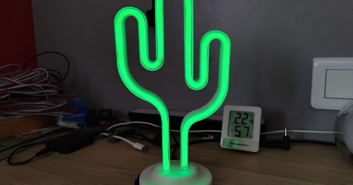 Cactus led neon by guigui_la_moutarde | Download free STL model ...