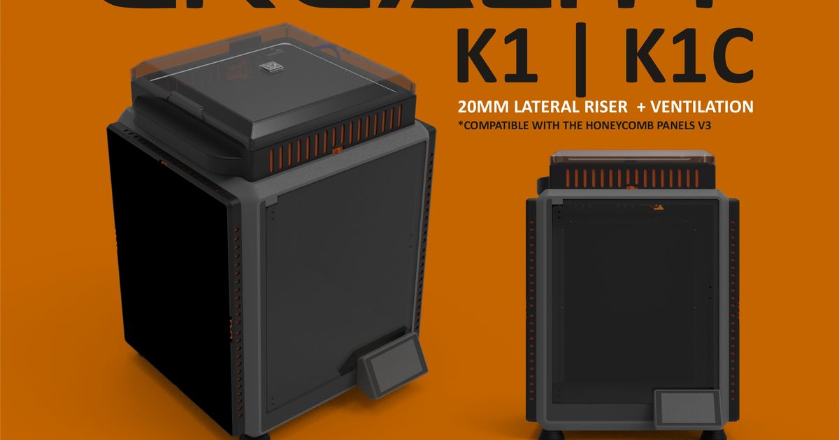CREALITY K1C | K1 20mm LATERAL RISER + VENTILATION da LEOTE3 | Scarica ...