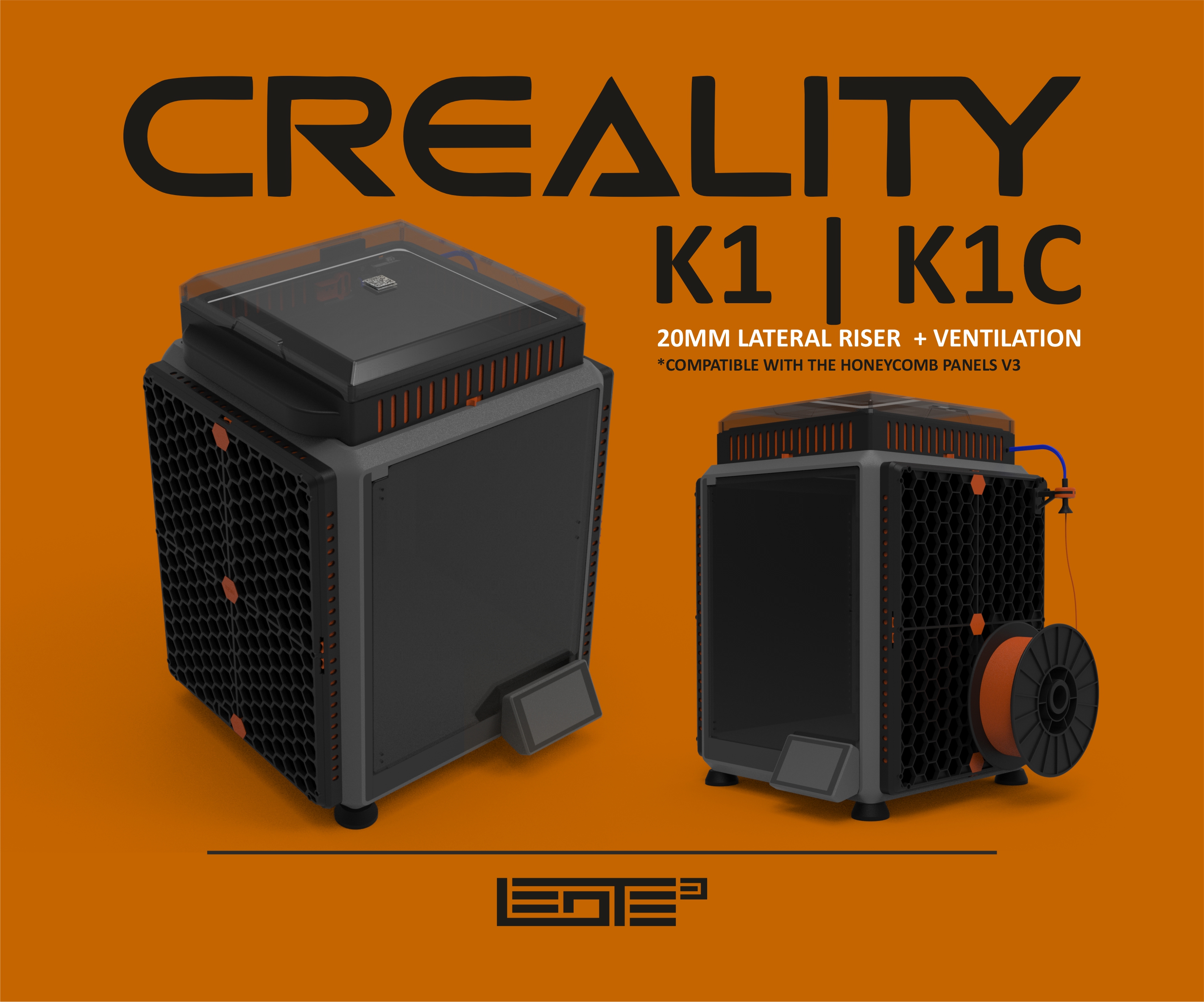 CREALITY K1C | K1 20mm LATERAL RISER + VENTILATION da LEOTE3 | Scarica ...