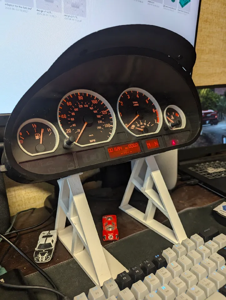 Cover for electronics of a BMW e46 instrumer cluster conversion for sim ...
