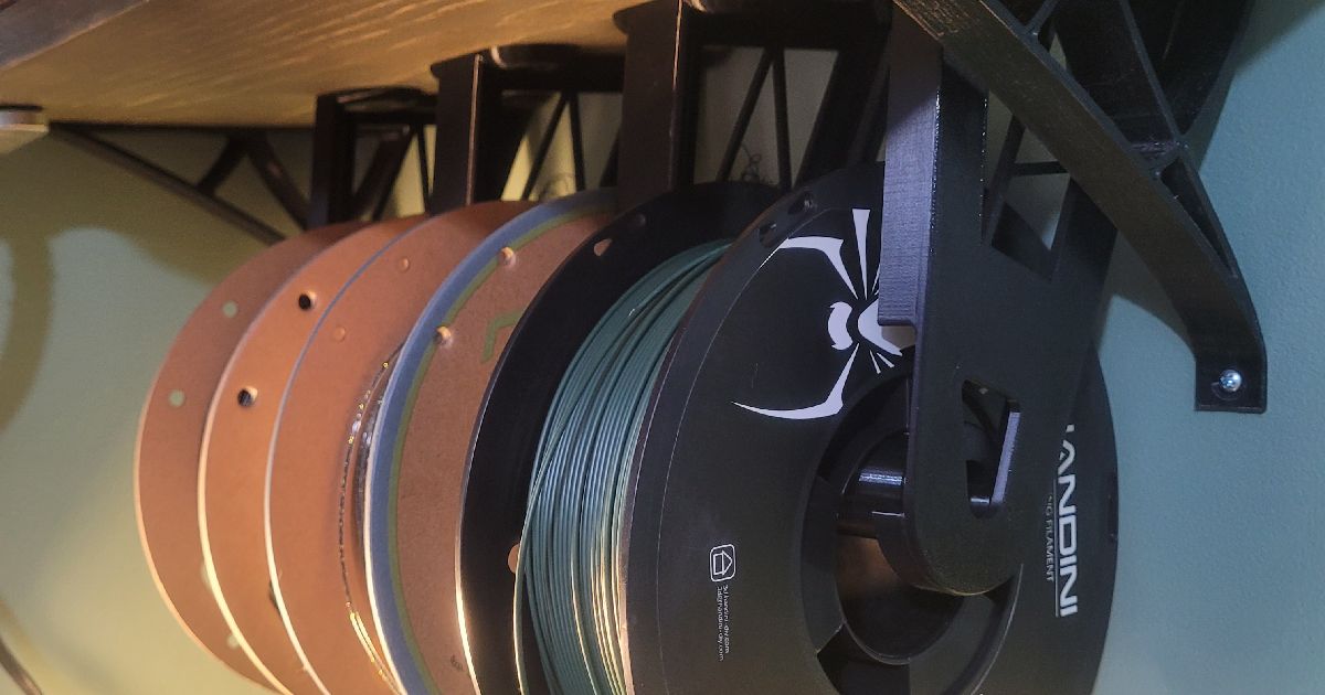 Undershelf Filament Spool Hanger System by Warhwk | Download free STL ...