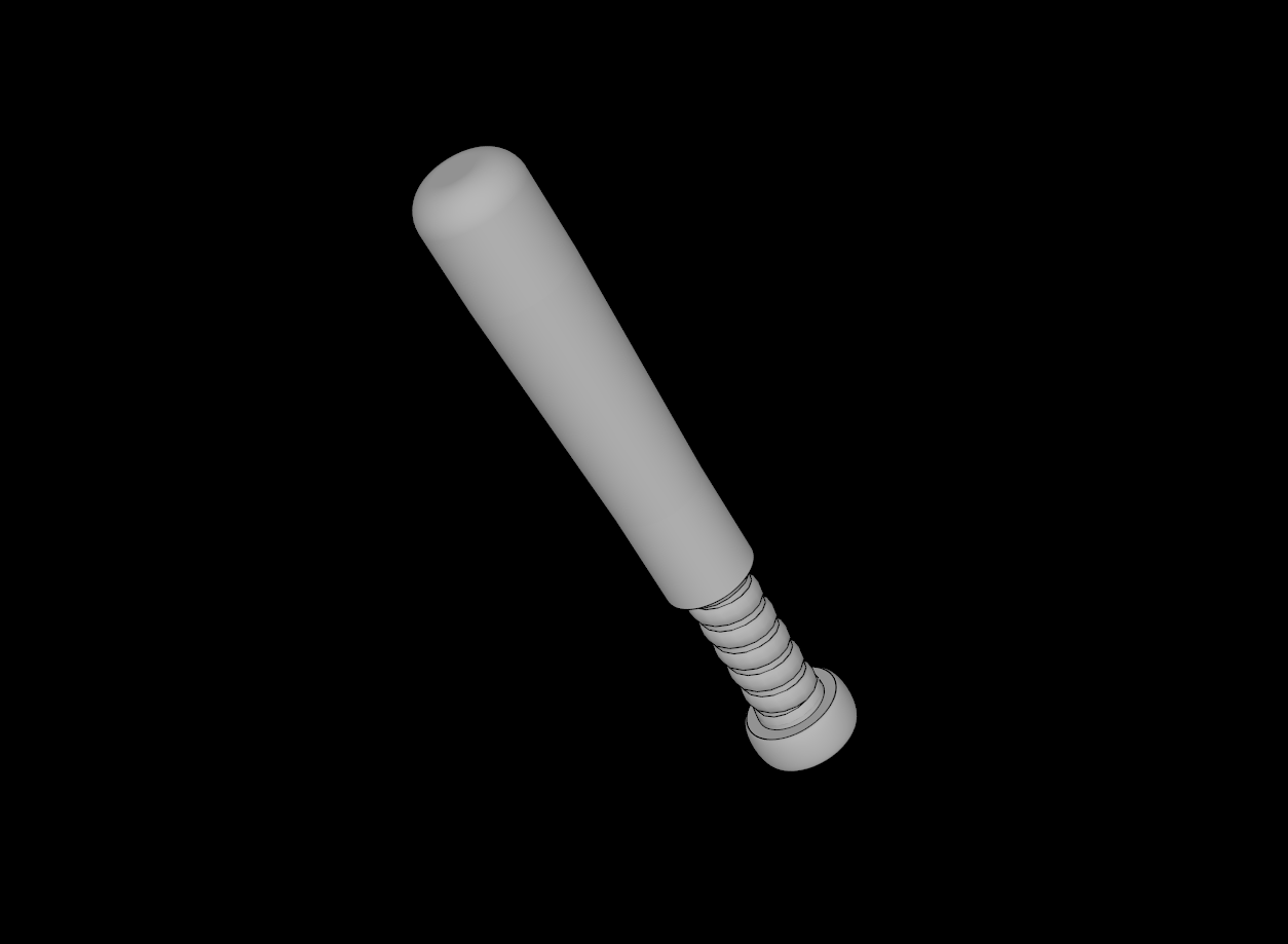 Lego Compatible (93220.dat) Minifig Baseball Bat by thall72 | Download ...