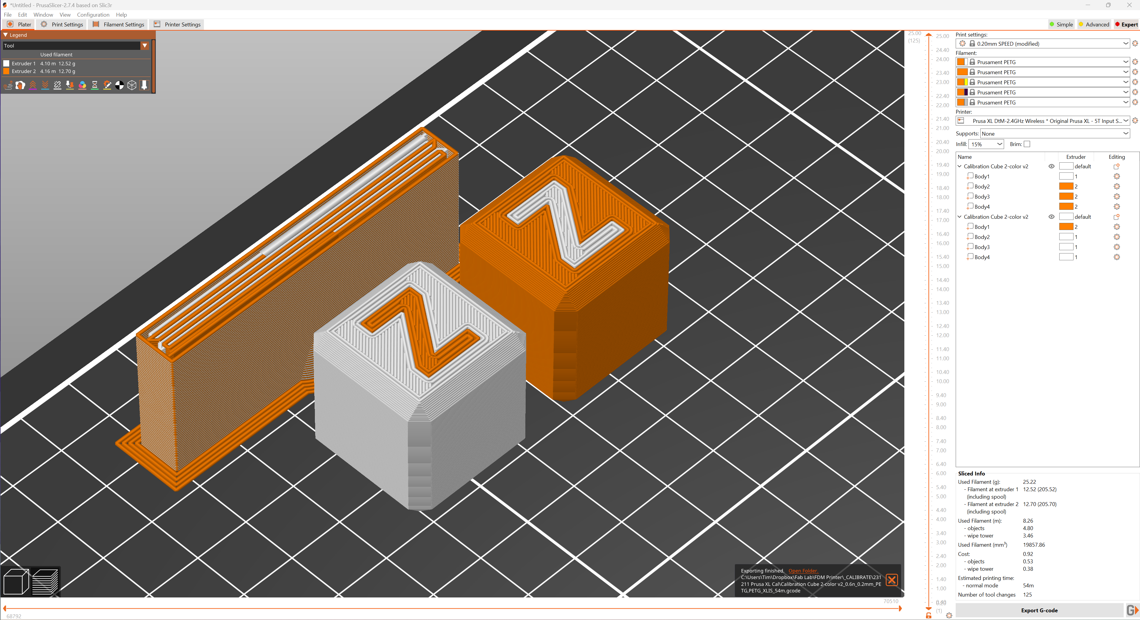 Multicolor calibration cube for Prusa XL by Timothy Prestero | Download ...