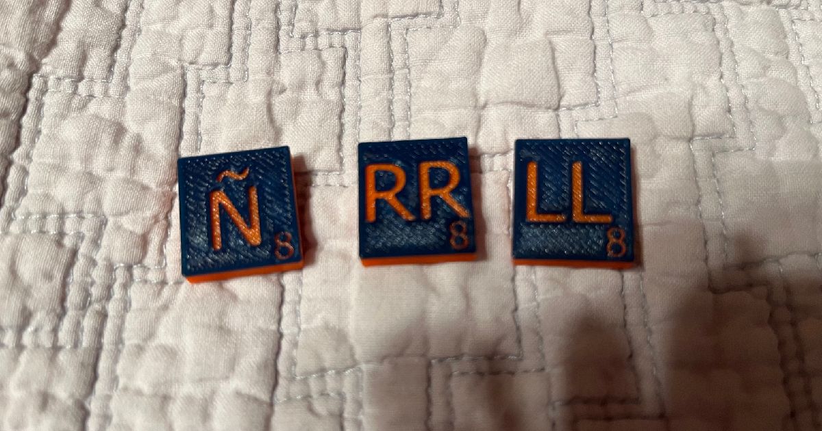 Spanish Scrabble Tiles by BajaBlast | Download free STL model ...