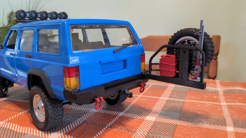 MN78 1/12 scale rear bumper with tire carrier by 8bitmcu | Download ...