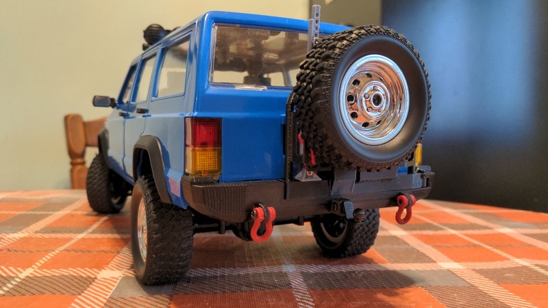 MN78 1/12 scale rear bumper with tire carrier by 8bitmcu | Download ...