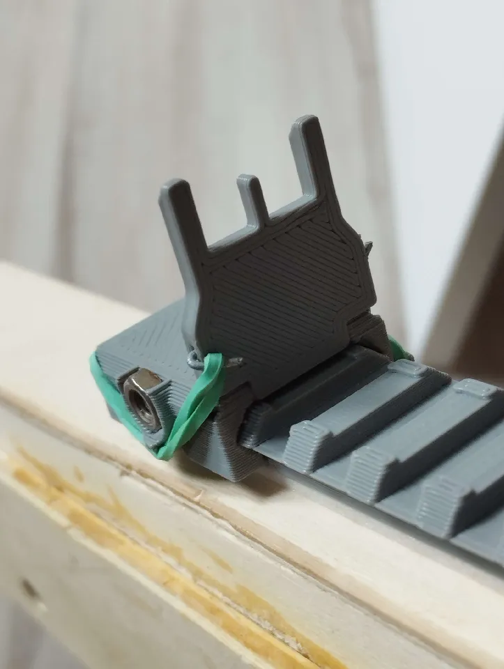 Picatinny rail flip-up iron sights by CrabLeg | Download free STL model ...