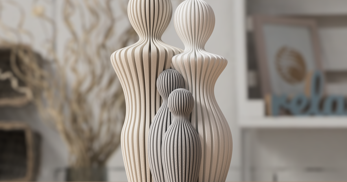 Family Statue two Children (Father's day) by Sabre Design | Download ...