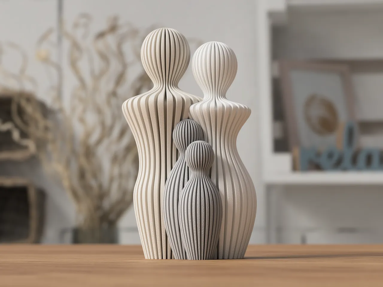 Family Statue two Children (Father's day) by Sabre Design | Download ...