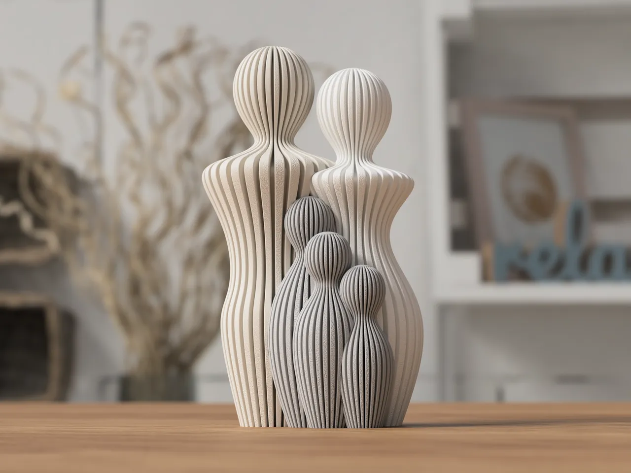 Family Statue three children (Father's day) by Sabre Design | Download ...