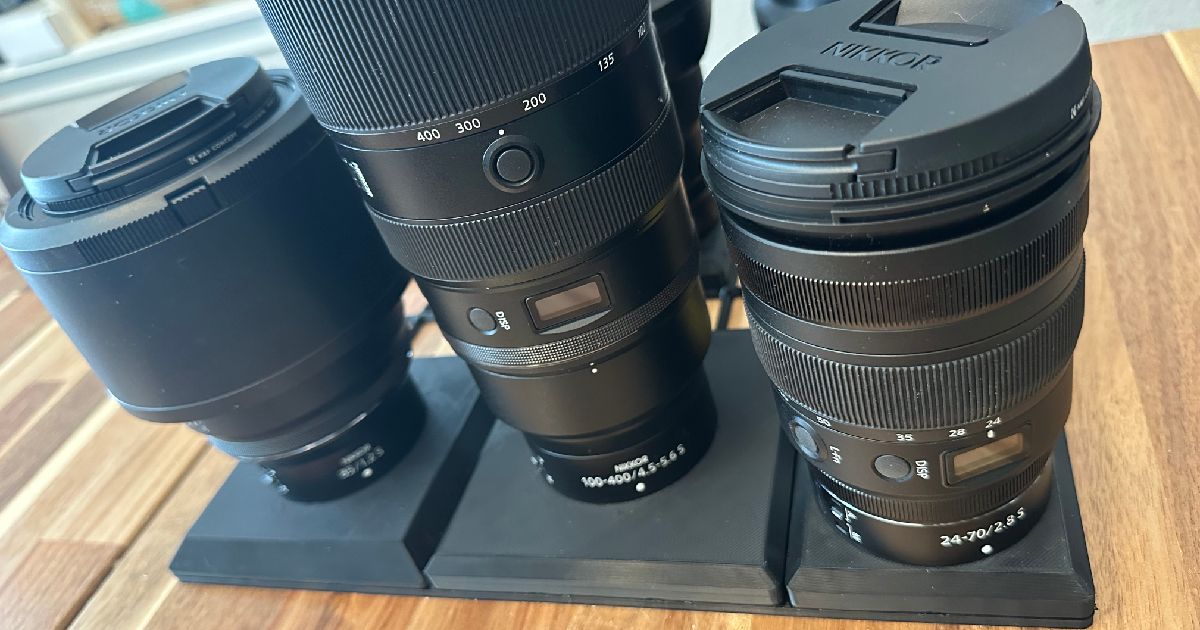 Gridfinity Nikon Z mount lens holders by edsai | Download free STL model | Printables.com