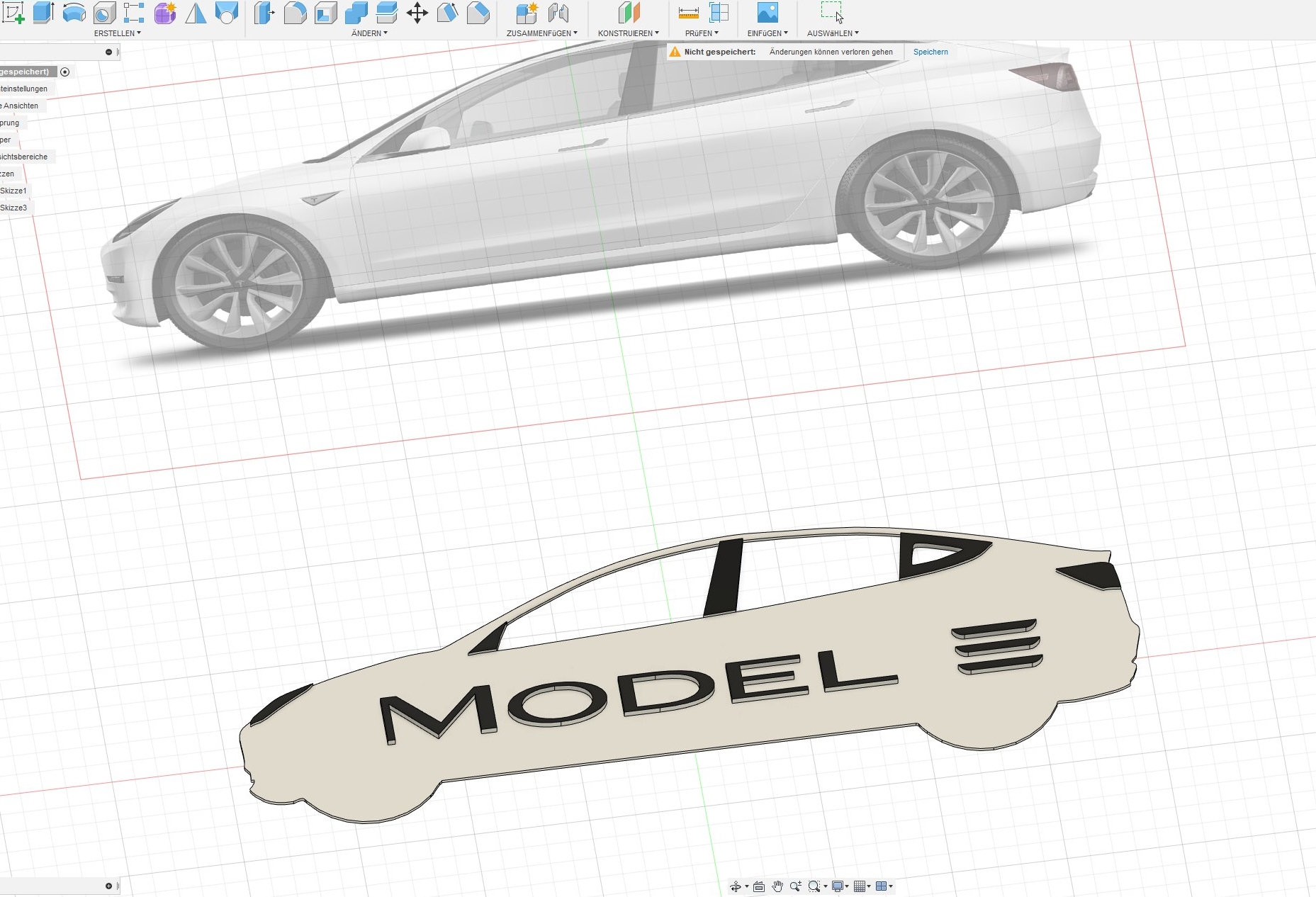 Tesla Model 3 - 2D by MB_3D | Download free STL model | Printables.com
