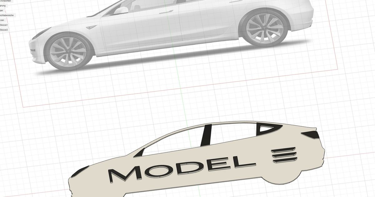 Tesla Model 3 - 2D by MB_3D | Download free STL model | Printables.com