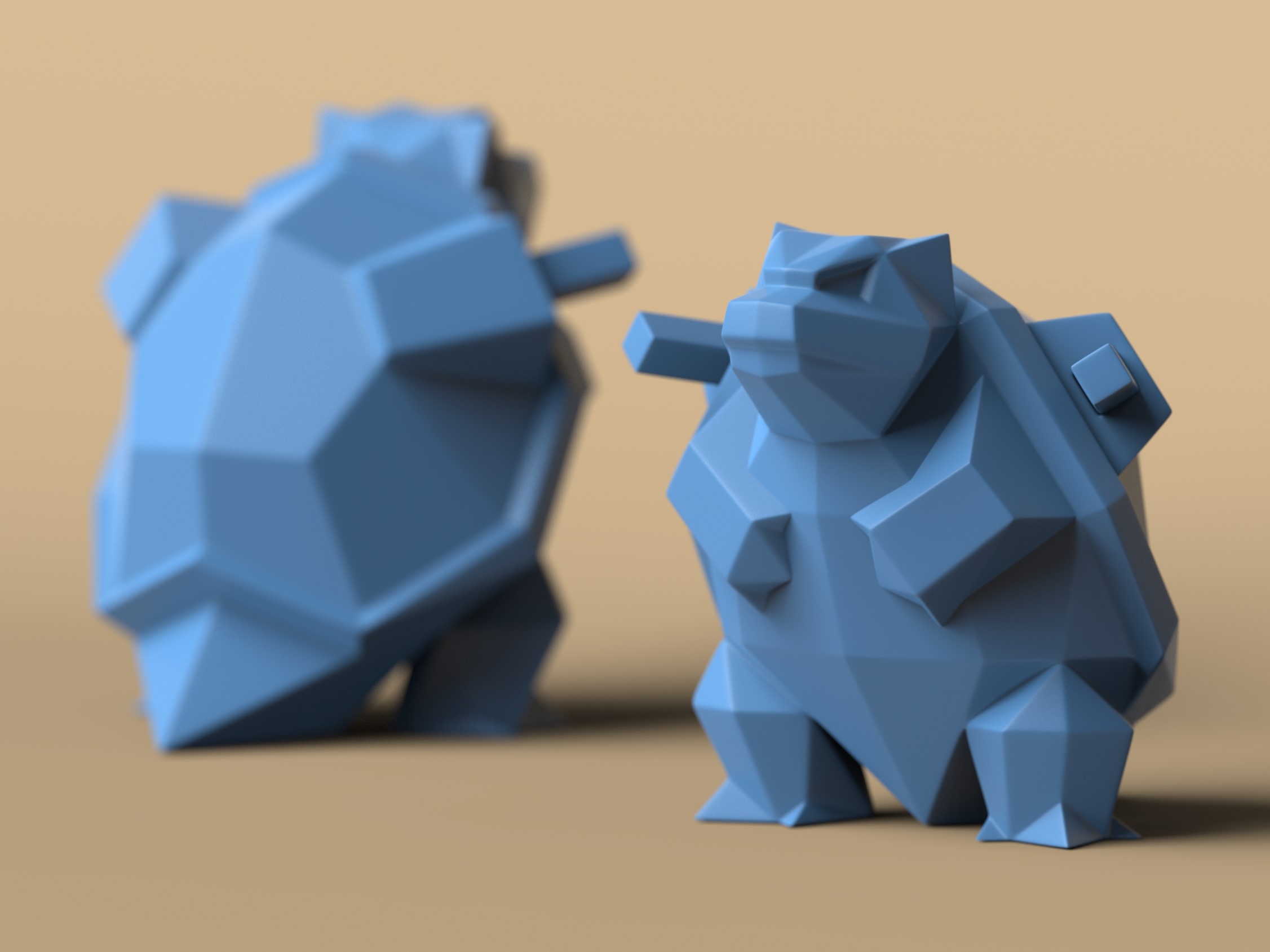 Low-poly Blastoise by Agustin Arroyo | Printables Store